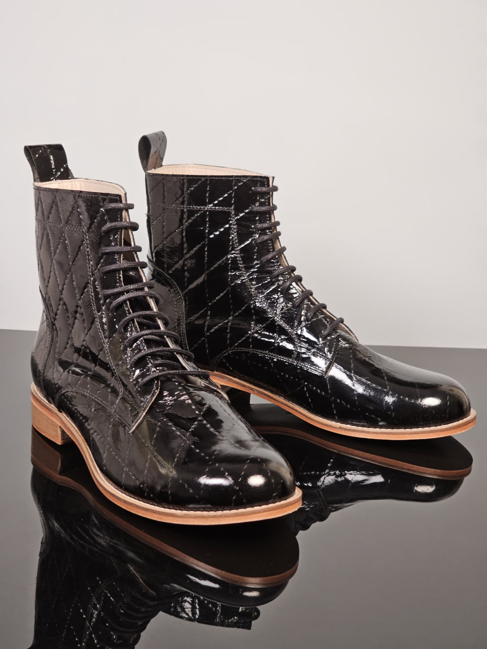 Harlem Boots Rhombus Pattern 2 cm heel